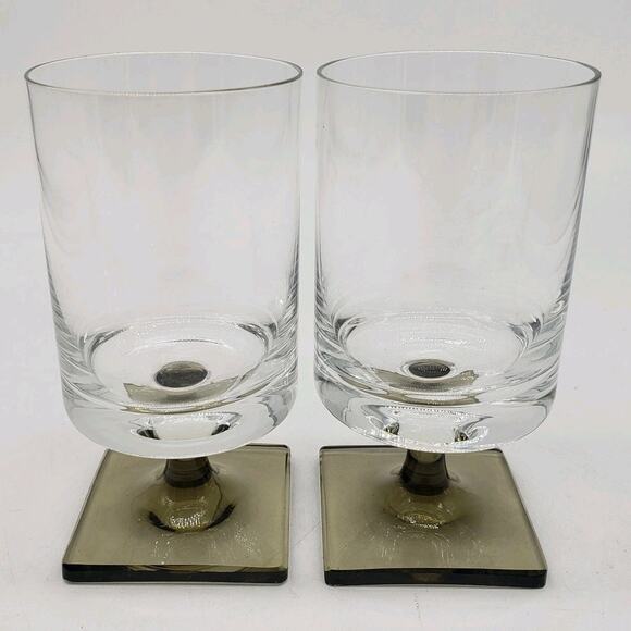 Rosenthal | Dining | Rosenthal Set Of 2 Linear Smoke Red Wine Glasses ...